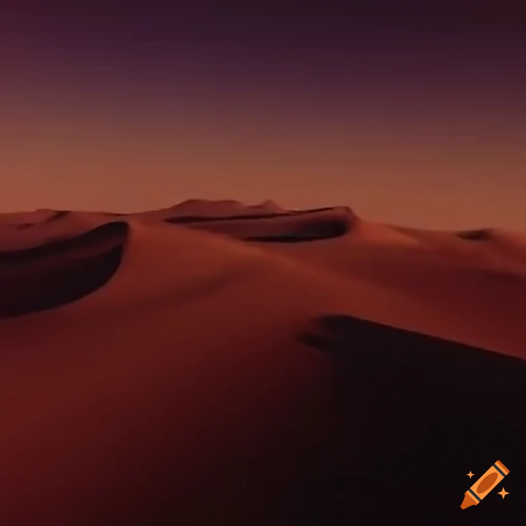 Desert sand hills in liminal space with a haunting vhs aesthetic on Craiyon