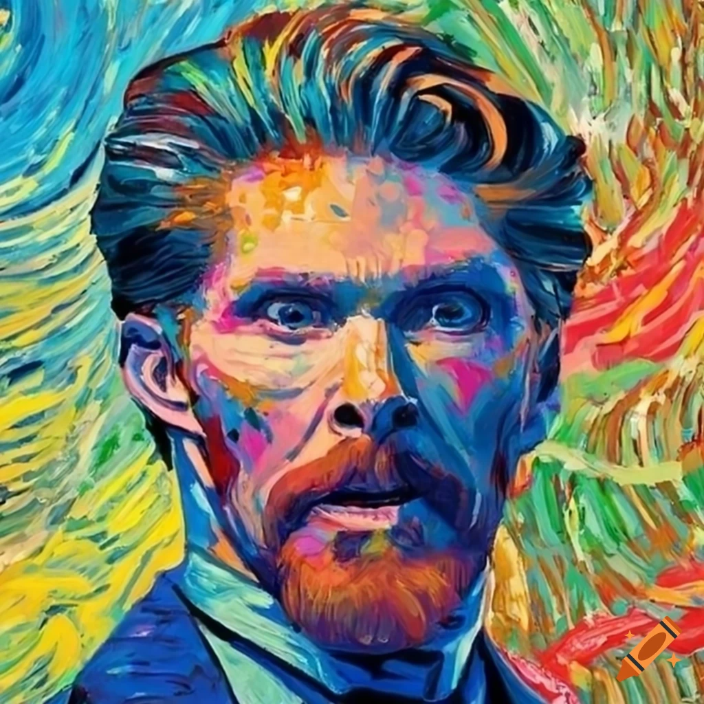 Portrait of david hasselhoff with van gogh's art style on Craiyon