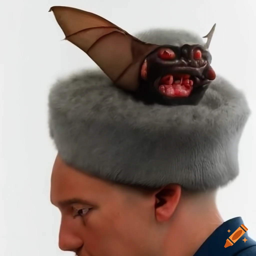 Realistic bat wearing a soviet ushanka on Craiyon