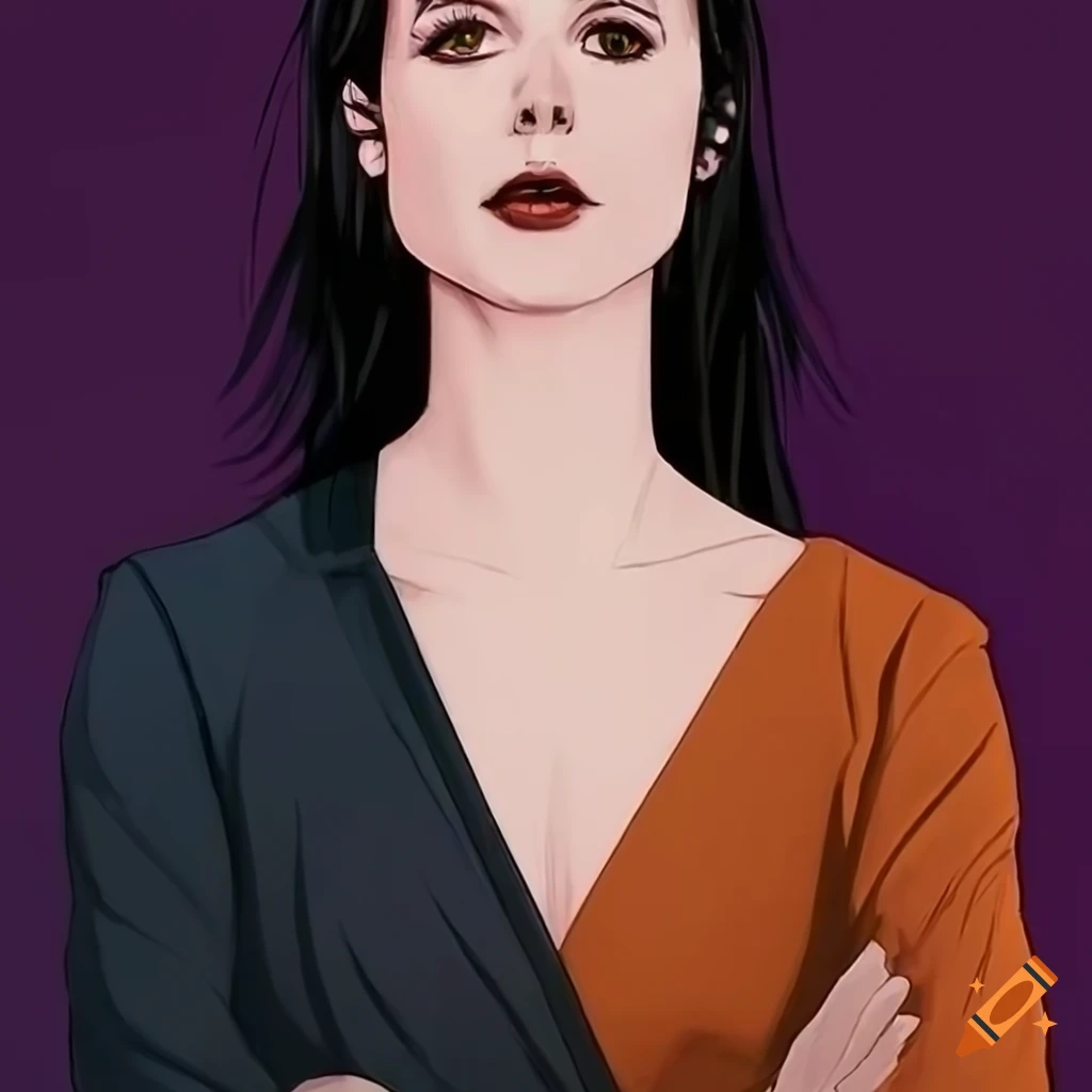 Portrait of Ellen Page in geometric stylized art on Craiyon