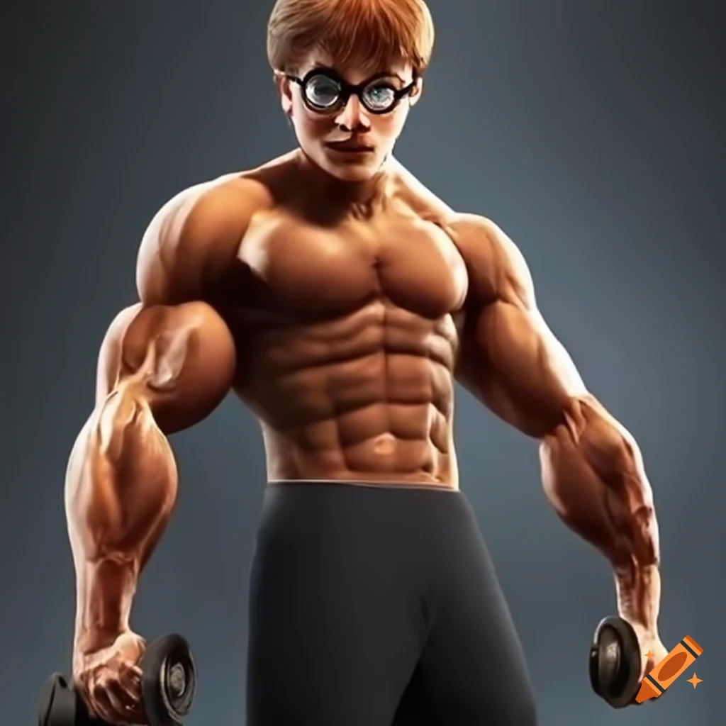 Powerful and muscular figure weight lifting in gym clothes on Craiyon