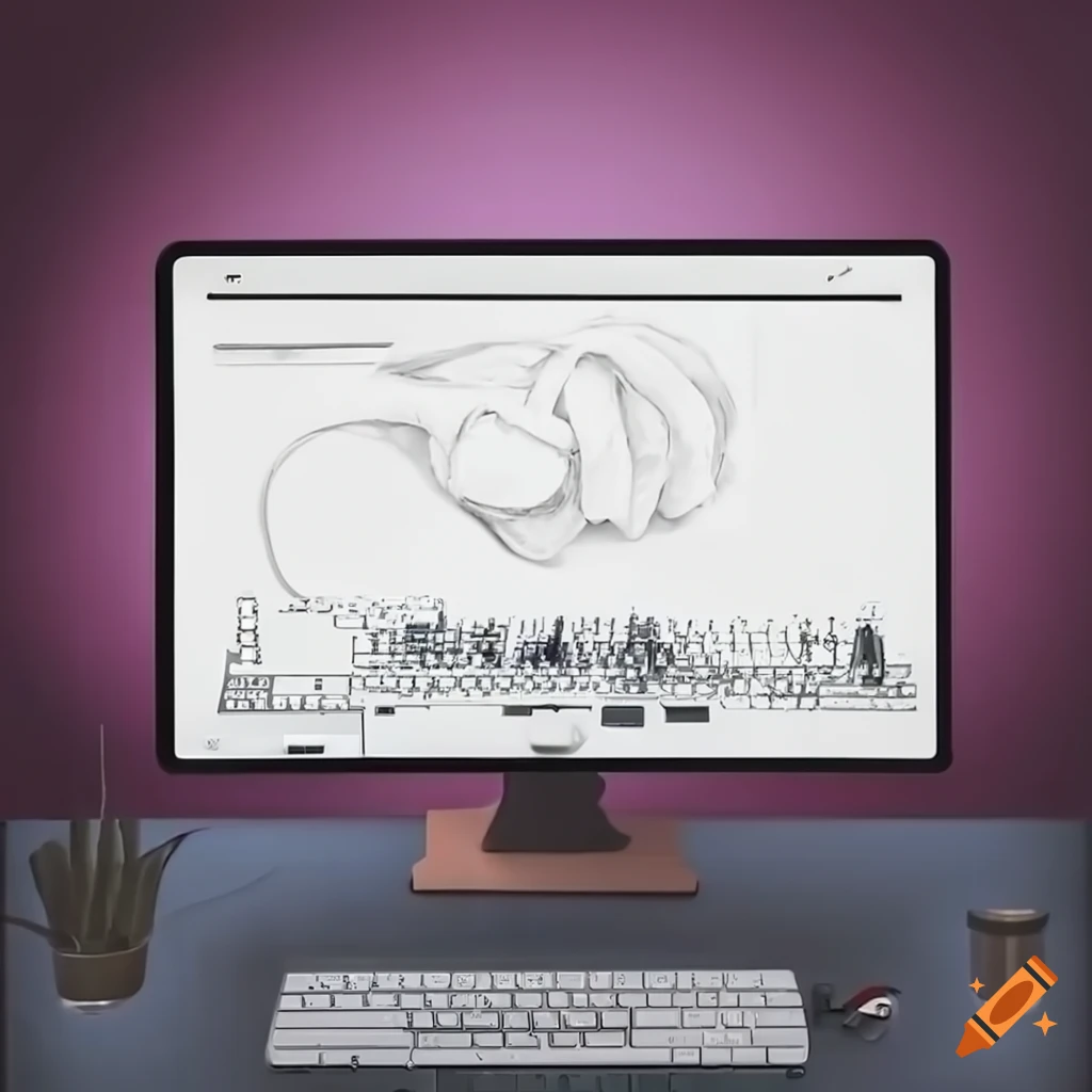 Minimalist imac setup on a sleek desk on Craiyon