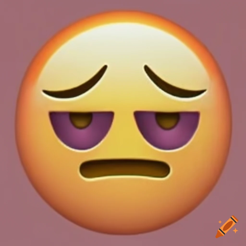 Blushing emoji feeling hot and sweaty on Craiyon