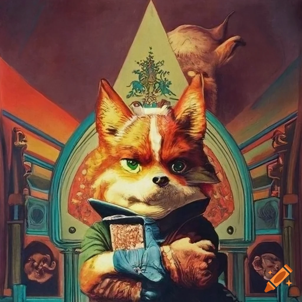 Intricate vintage German Language Star Fox poster with influences from ...