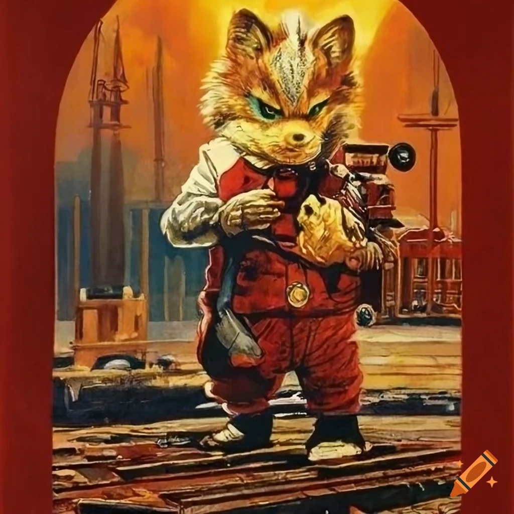 Hobby train set Star Fox vintage poster by Norman Rockwell and James ...