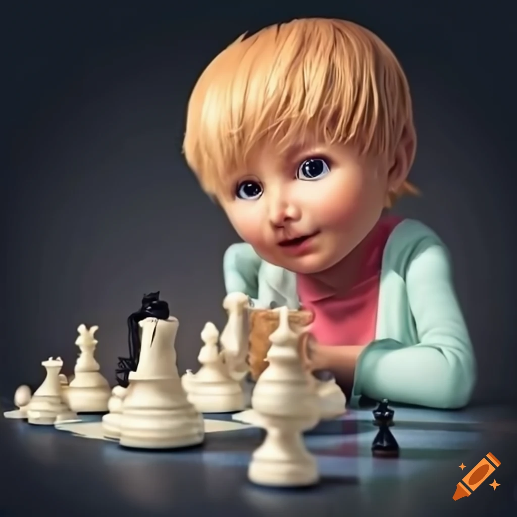 Children playing chess on Craiyon