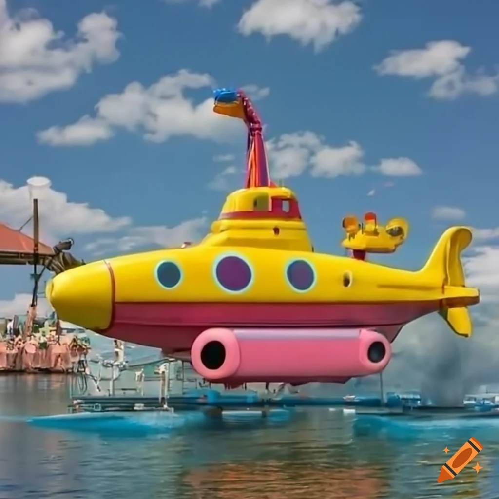 Yellow submarine at Universal Studios Orlando, Florida on Craiyon