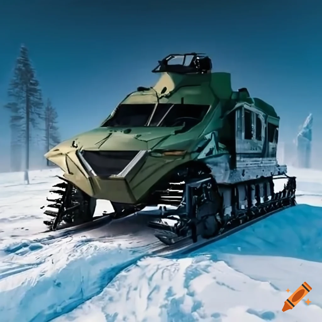 Armored snowmobile on Craiyon