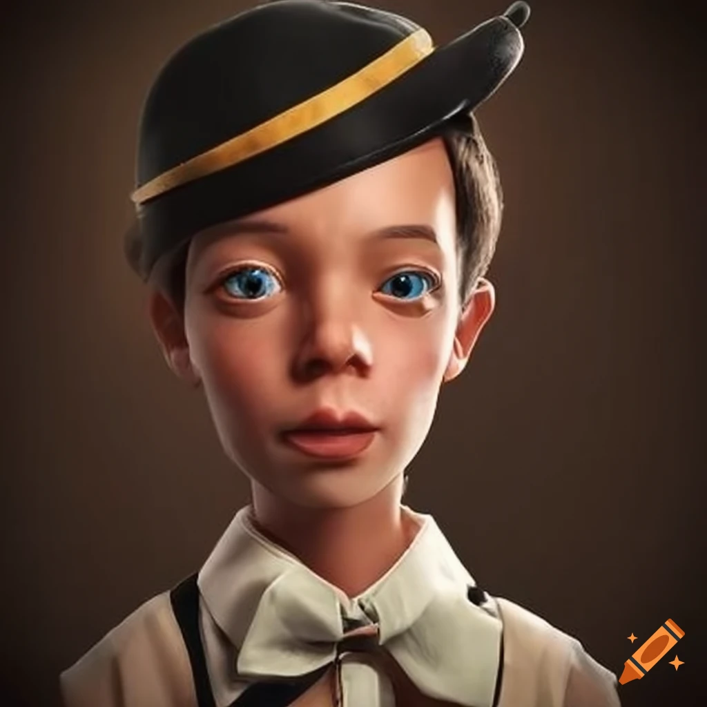 Pinocchio transforming into a real boy on Craiyon