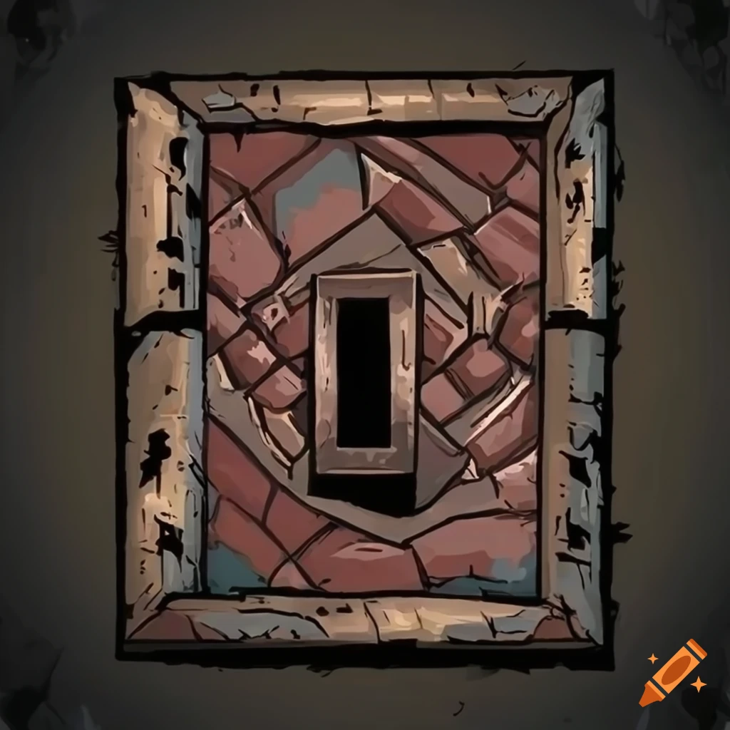 Stone tile with push switch on dungeon floor in Darkest Dungeon style ...