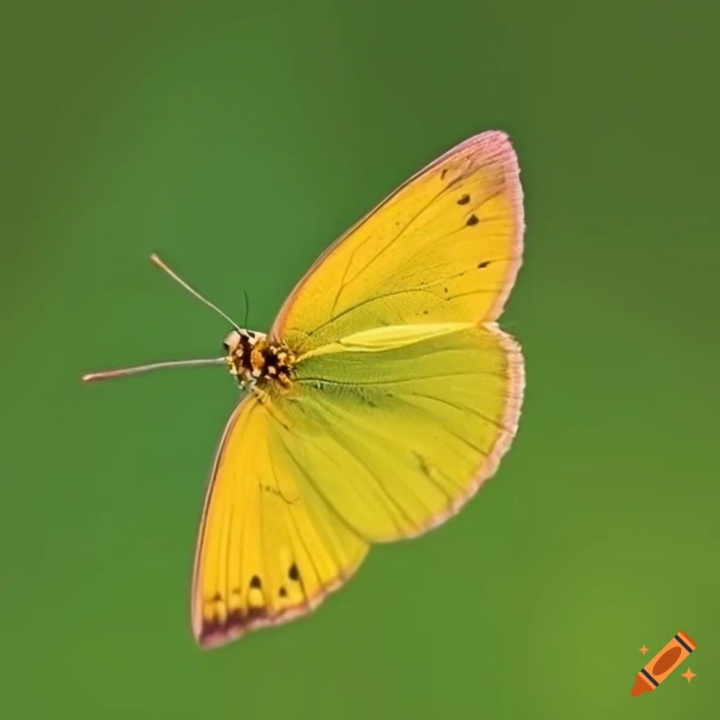 Common grass yellow butterfly isolated on Craiyon