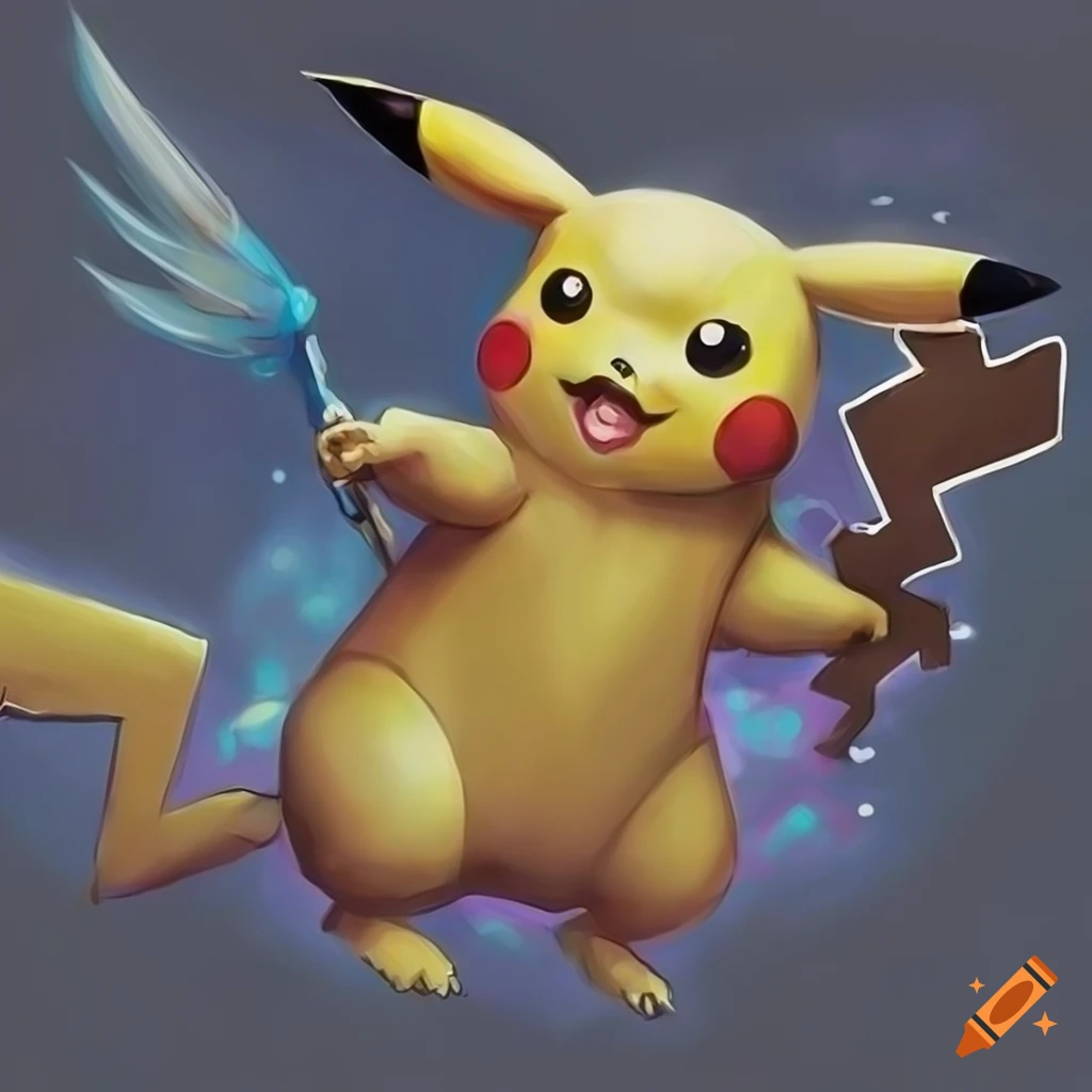 Pikachu by Stanley Artgerm Lau, detailed character art on Craiyon