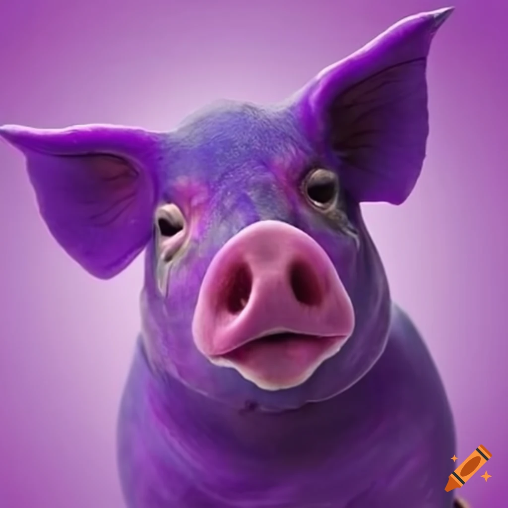 Purple pig on Craiyon
