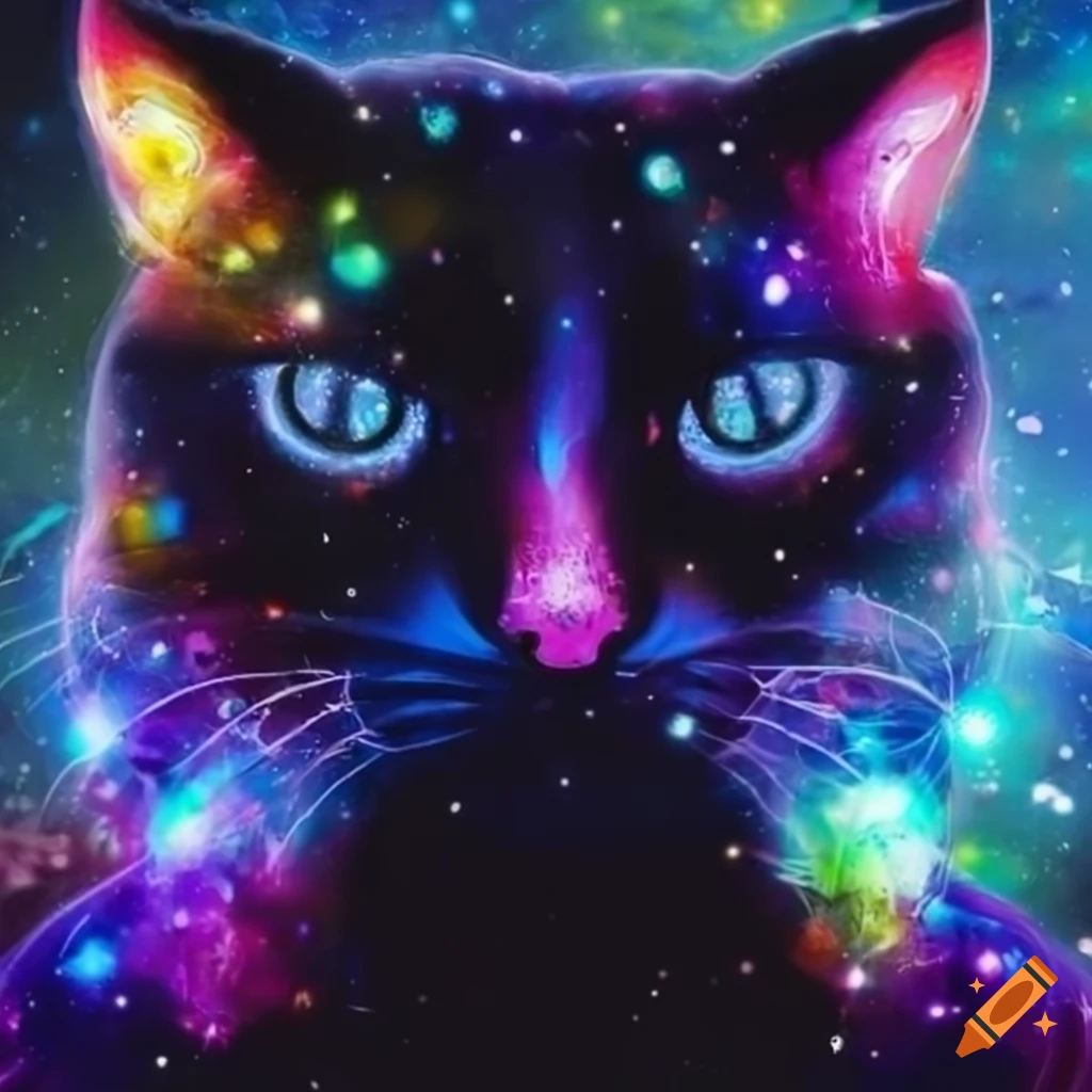 Cosmic cat on Craiyon