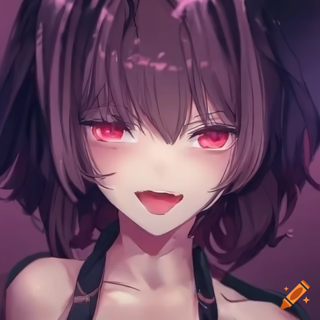 Anime girl twitching on Craiyon