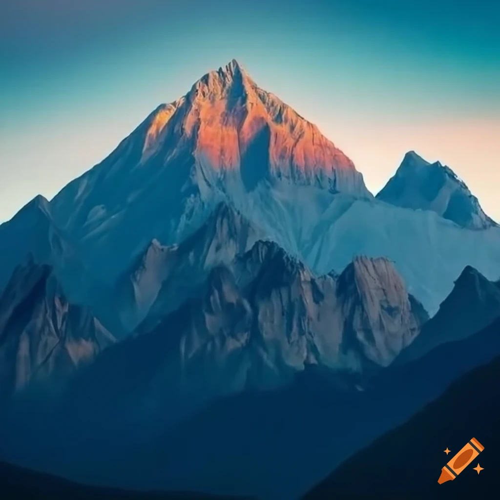 Mountain range with 'Mahadev' sculpted on one peak on Craiyon