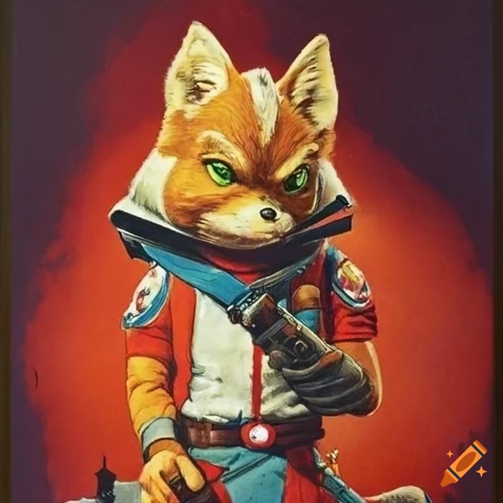 Vintage star fox poster by norman rockwell and james gurney on Craiyon