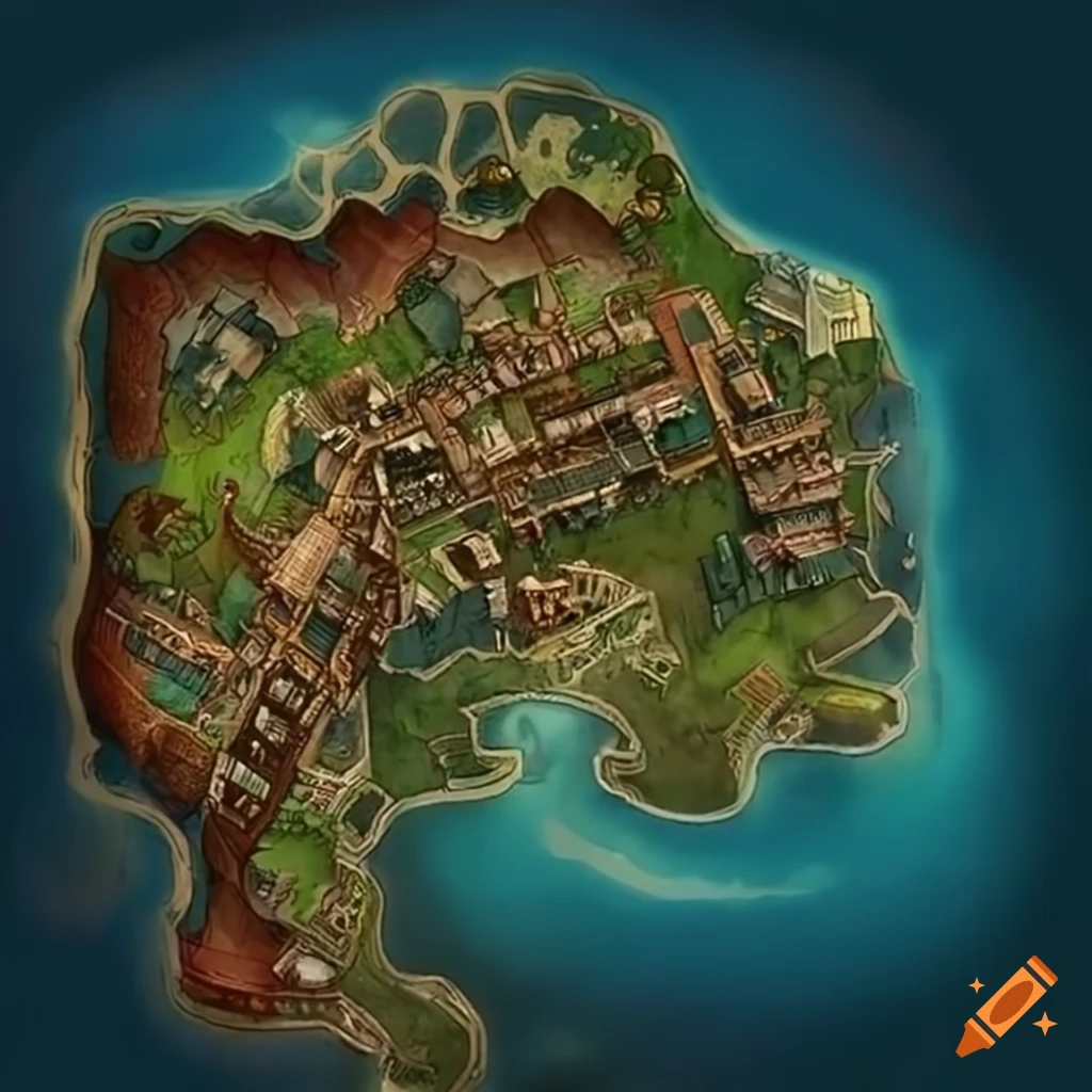 Detailed map of locations from the Inheritance Games novel on Craiyon