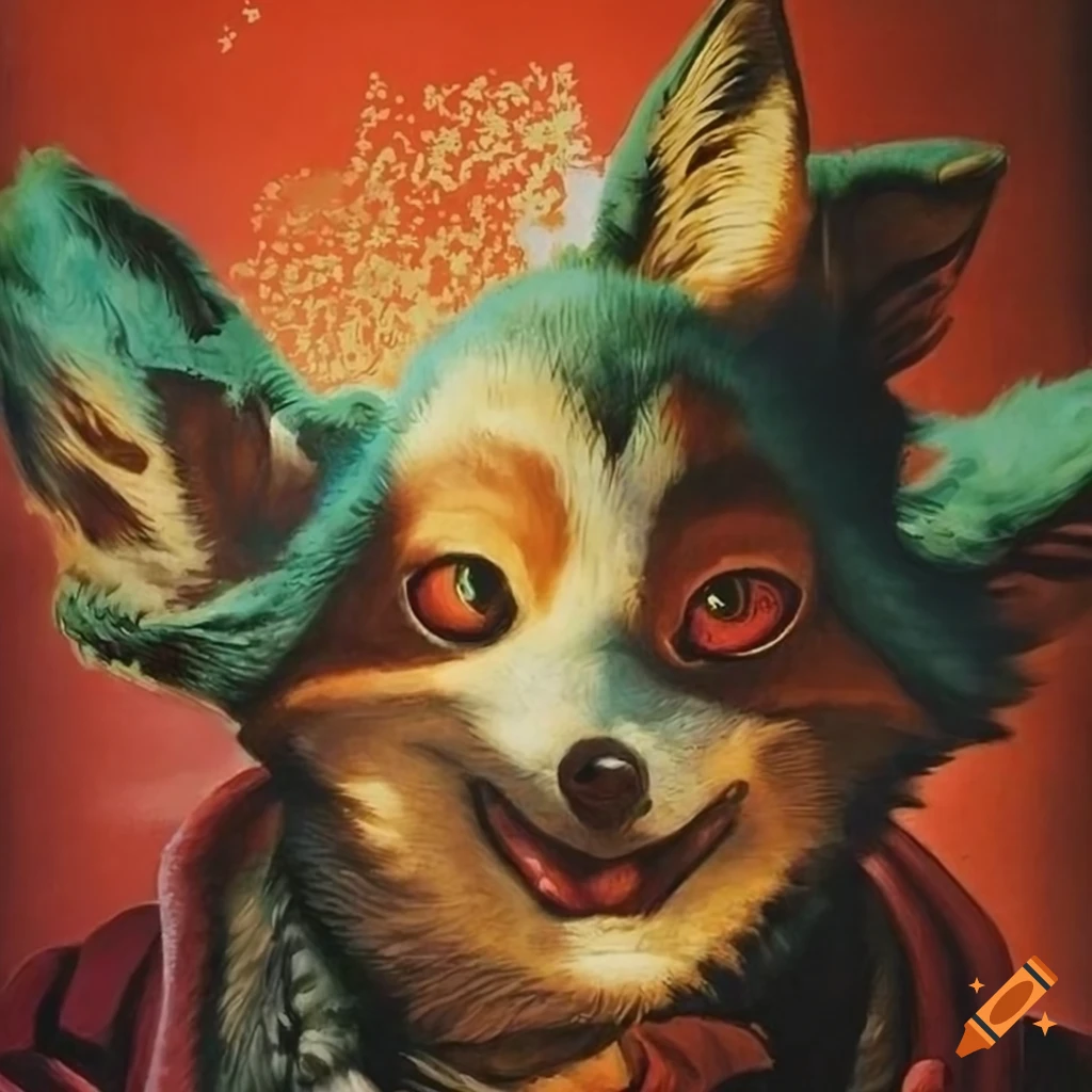 Intricate vintage poster with german language star fox references on ...