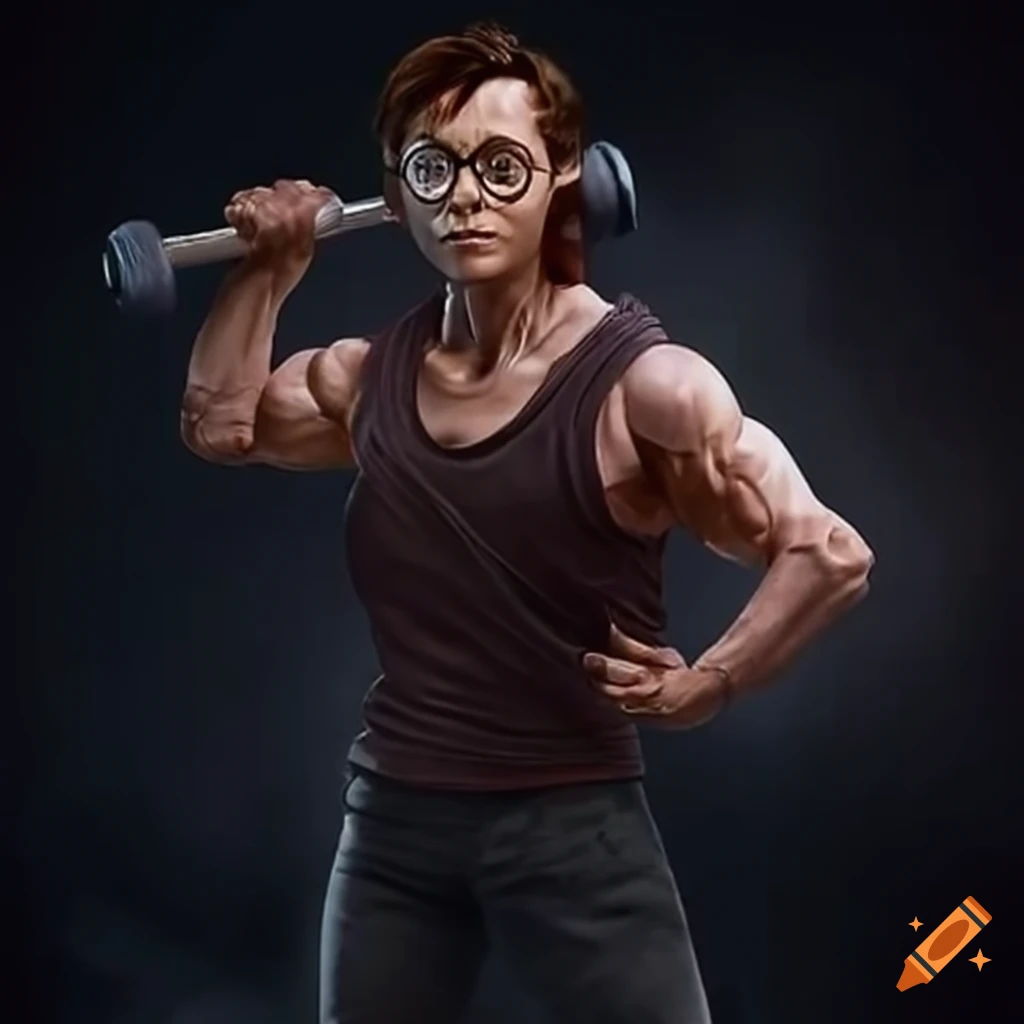 Powerful and muscular figure weight lifting in gym clothes on Craiyon