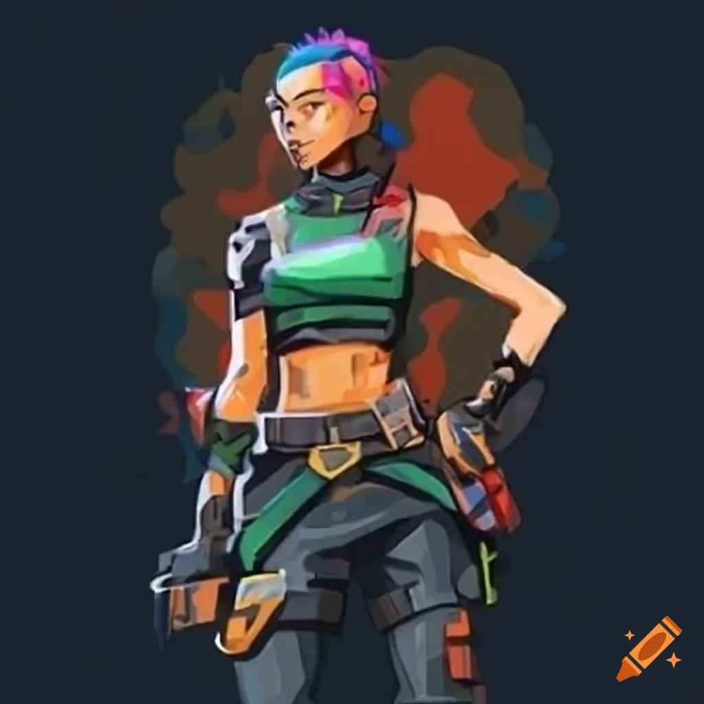 Fusion of viper and raze from valorant on Craiyon