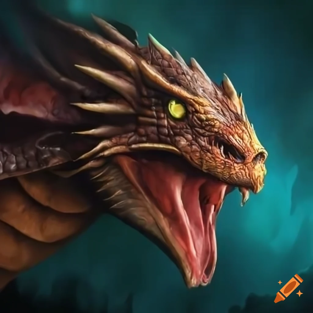 Hyper realistic close up of a dragon's face on Craiyon