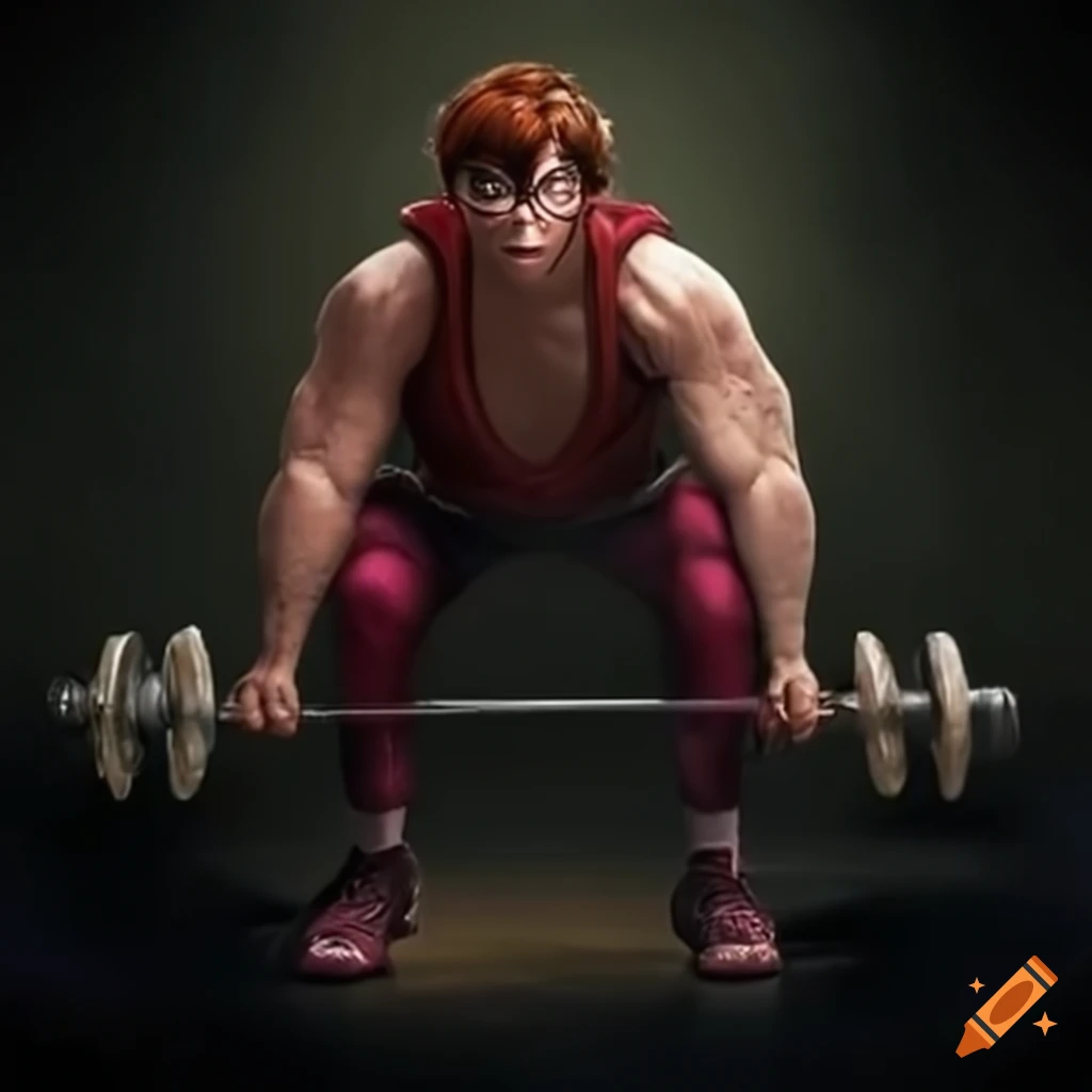 Harry potter weightlifting in gym attire on Craiyon