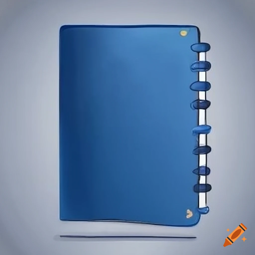 Blue notebook on Craiyon