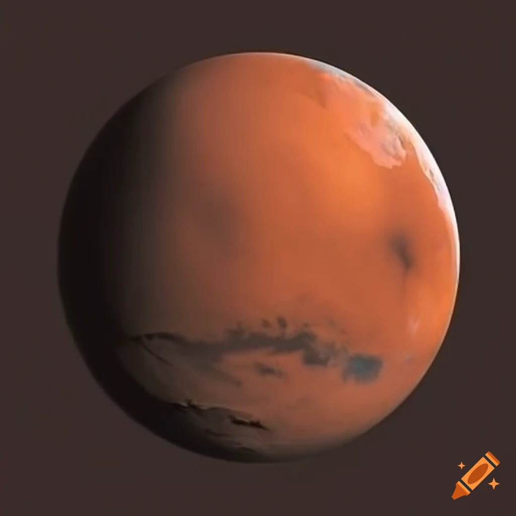 Mars planet in outer space on Craiyon
