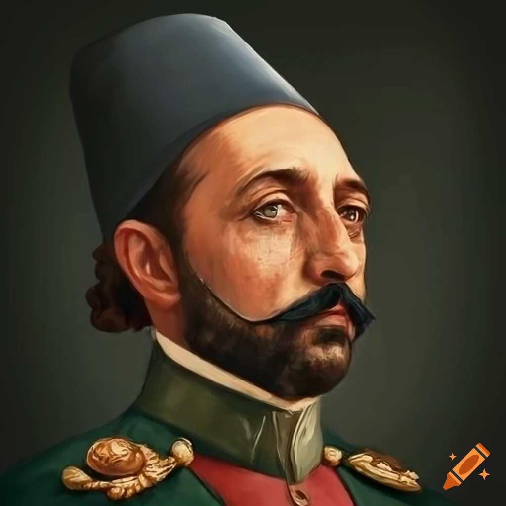 Portrait of an ottoman pasha in a realistic style on Craiyon