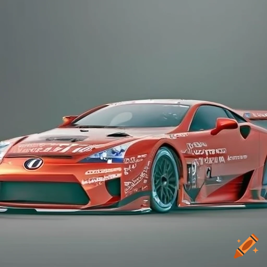 Lexus lfa nurburgring as a super gt race car on Craiyon