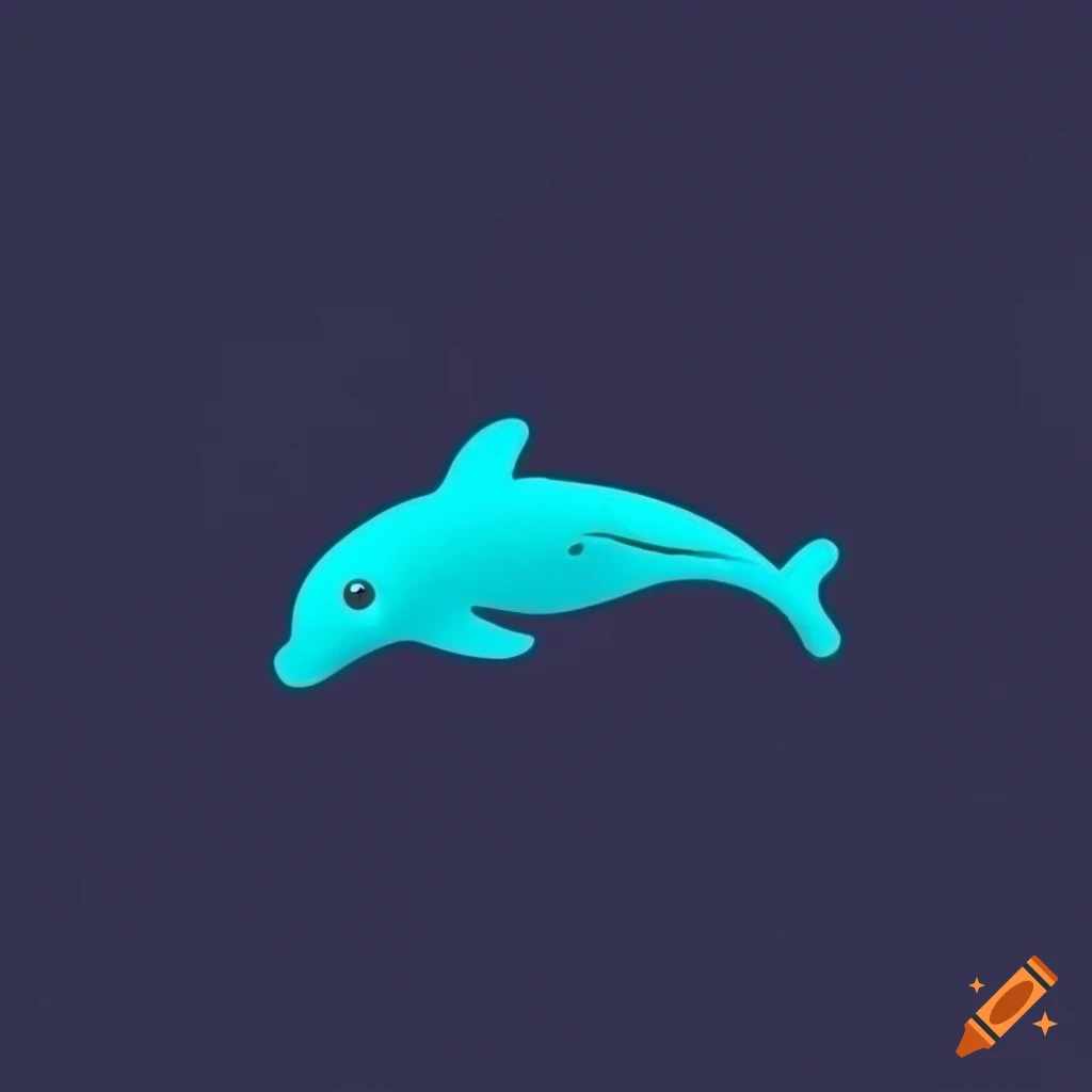 Dolphin head interface minimalistic logo design on Craiyon