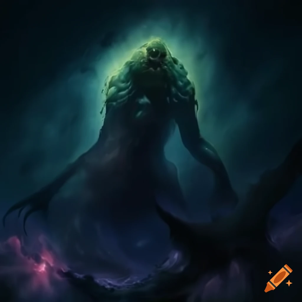 Lovecraftian monster nebula with a swirling maelstrom at its center on ...