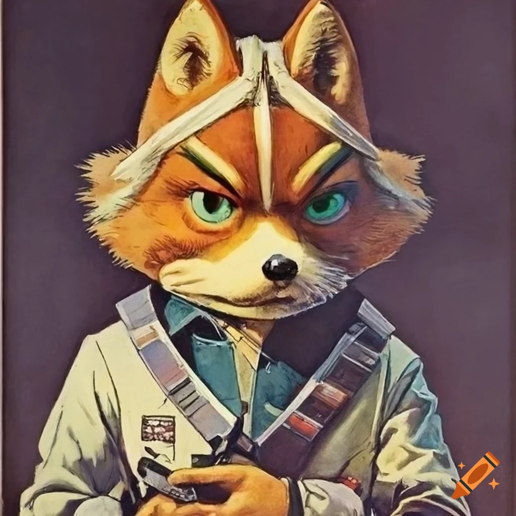 Vintage star fox poster by norman rockwell and james gurney on Craiyon