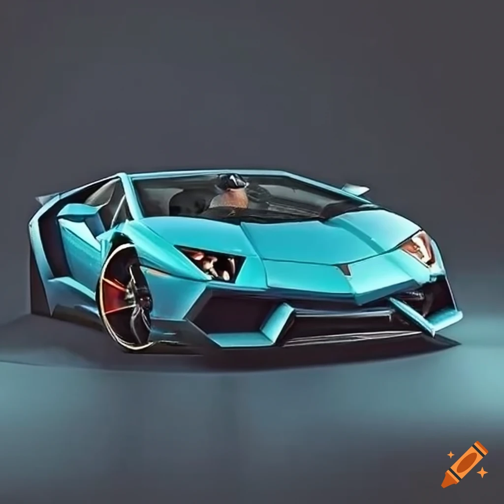 Speeding lamborghini car on Craiyon