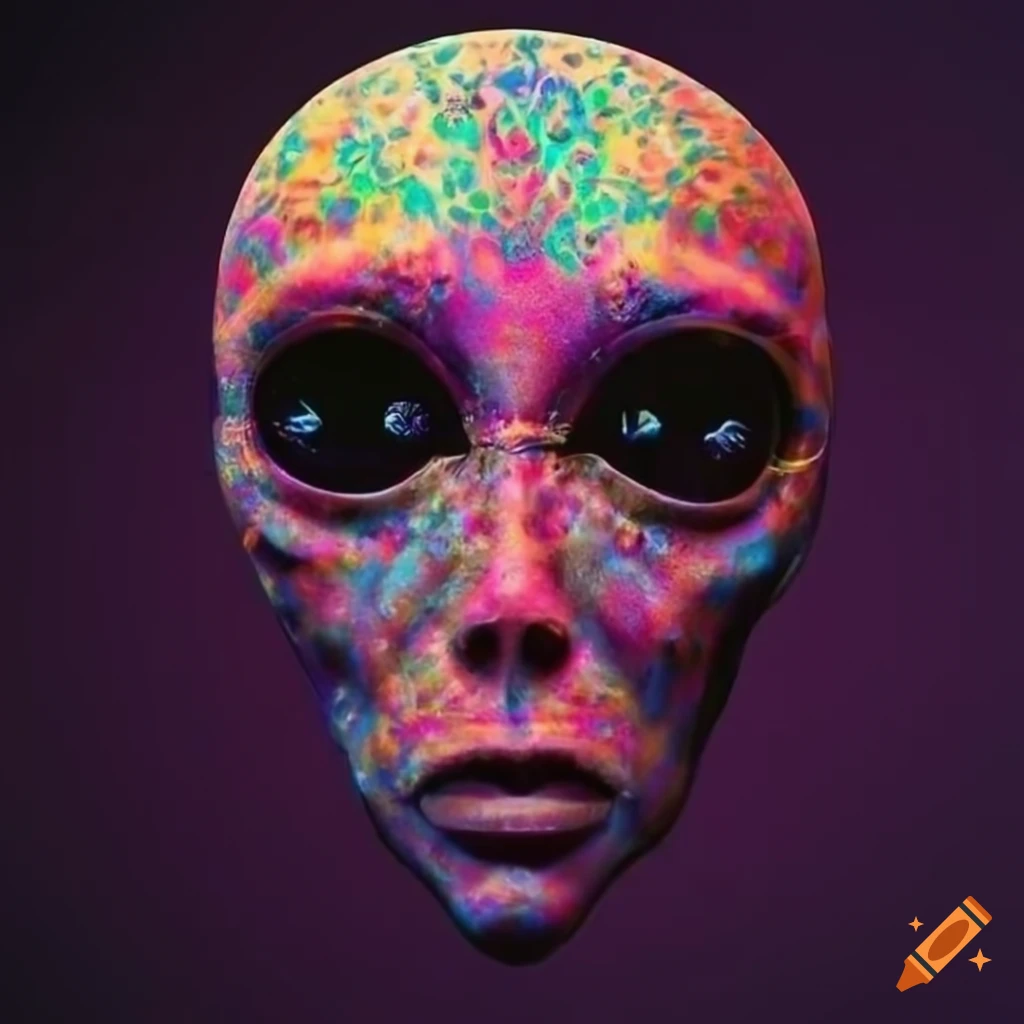 Psychedelic alien creature on Craiyon