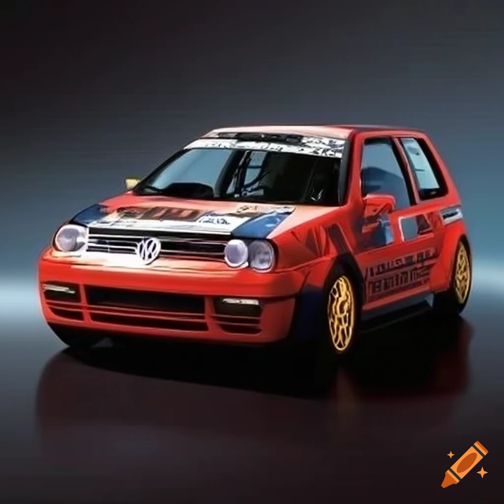 Group b rally 2000's vw golf w12 concept car on Craiyon