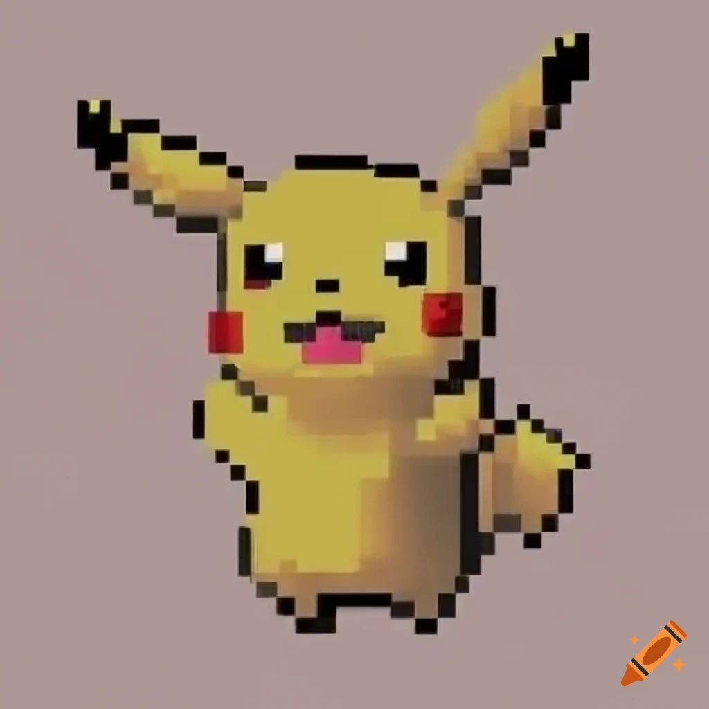 Pikachu in a retro video game screenshot with 16-bit graphics on Craiyon