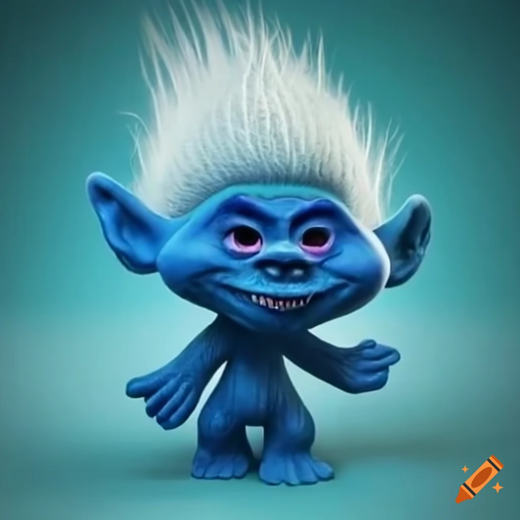 Blue troll fantasy creature on Craiyon