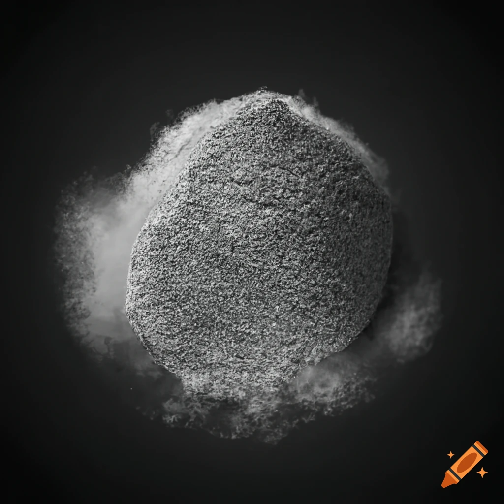 Handful of gray powder on Craiyon