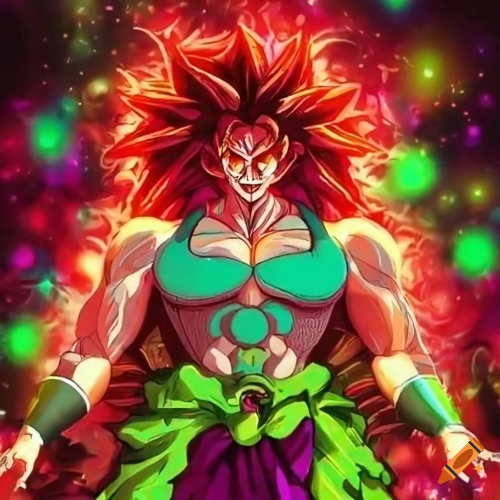 Psychedelic infrared art of broly on Craiyon