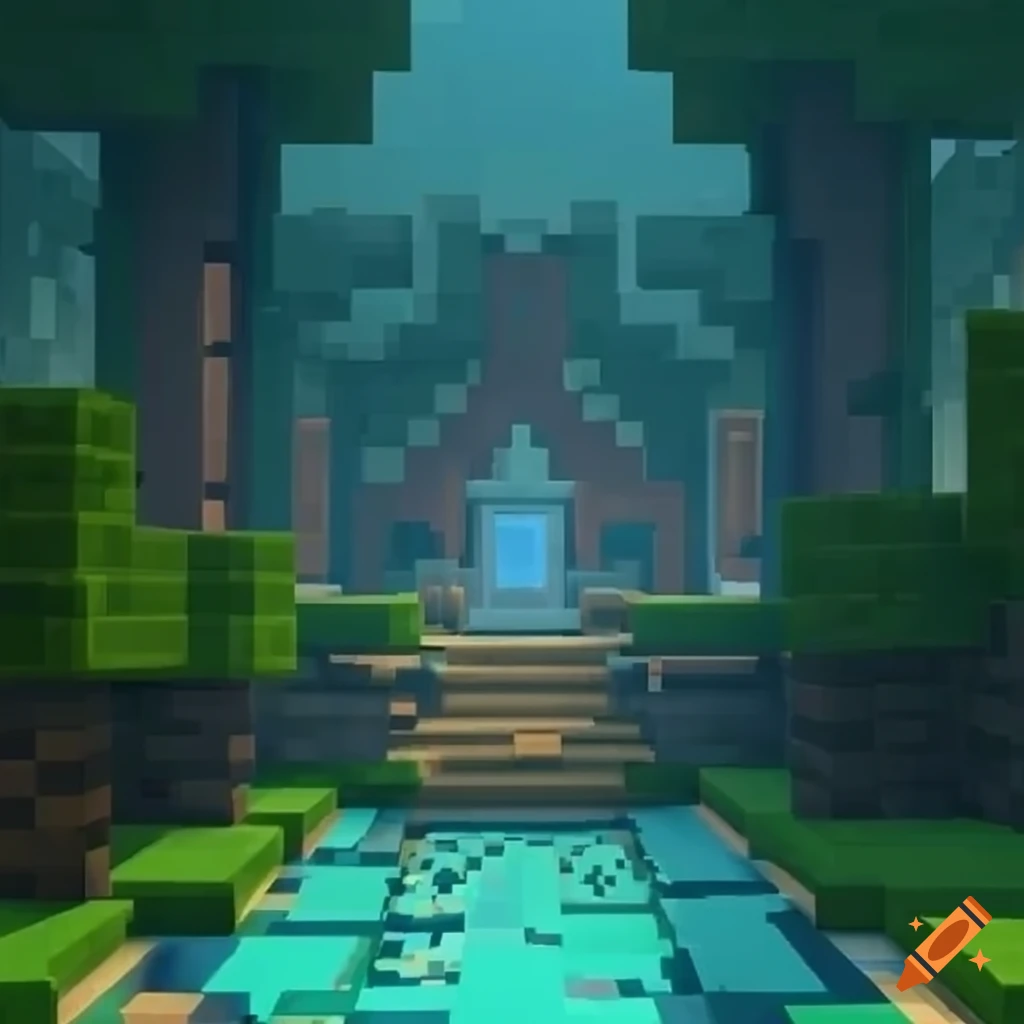 Detailed minecraft scene design on Craiyon
