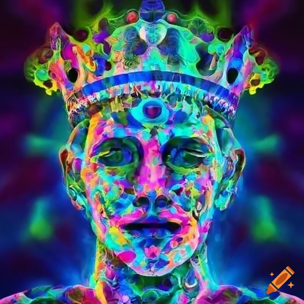 King experiencing hallucinations on Craiyon