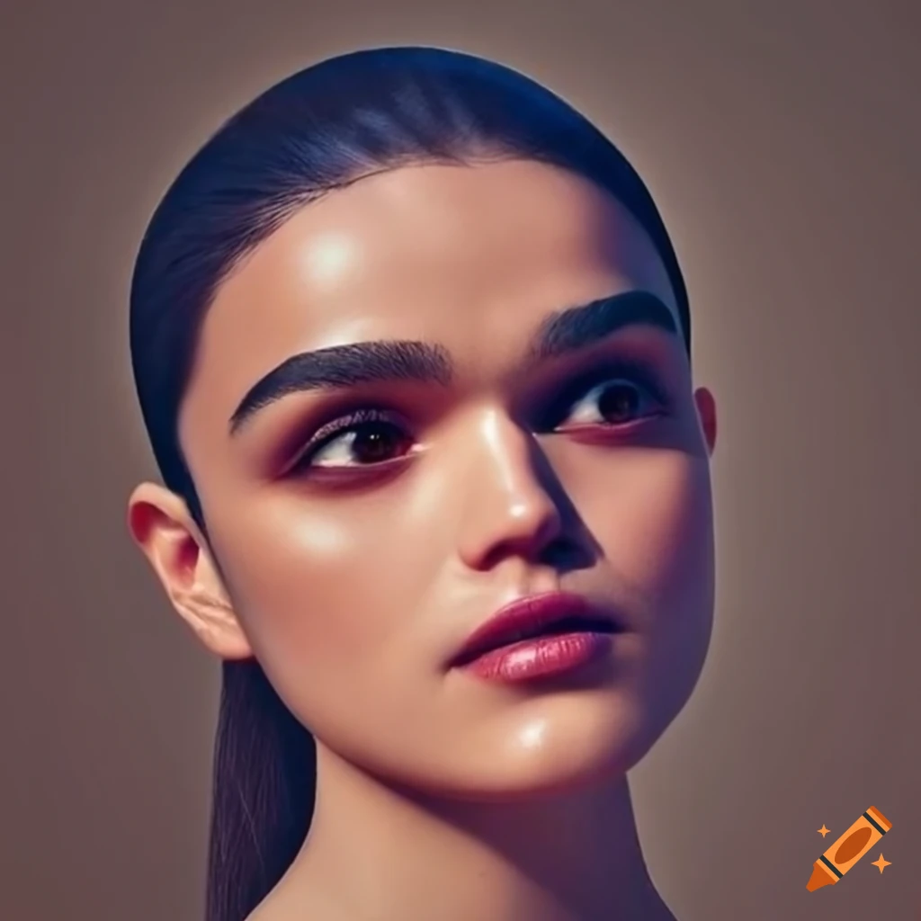 Detailed high-resolution artwork of Rachel Zegler with lifelike features on Craiyon