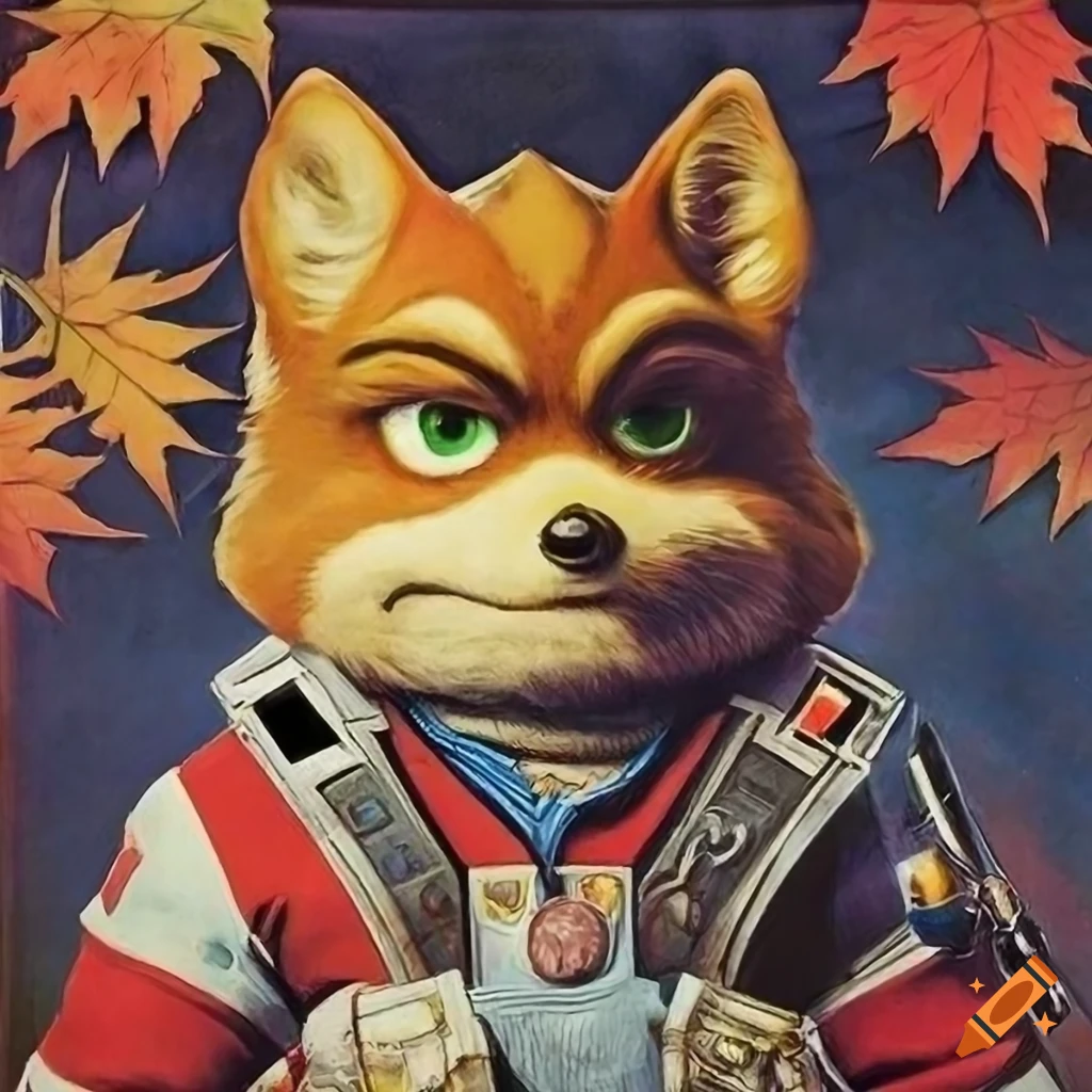 Intricately detailed star fox vintage poster inspired by james gurney ...