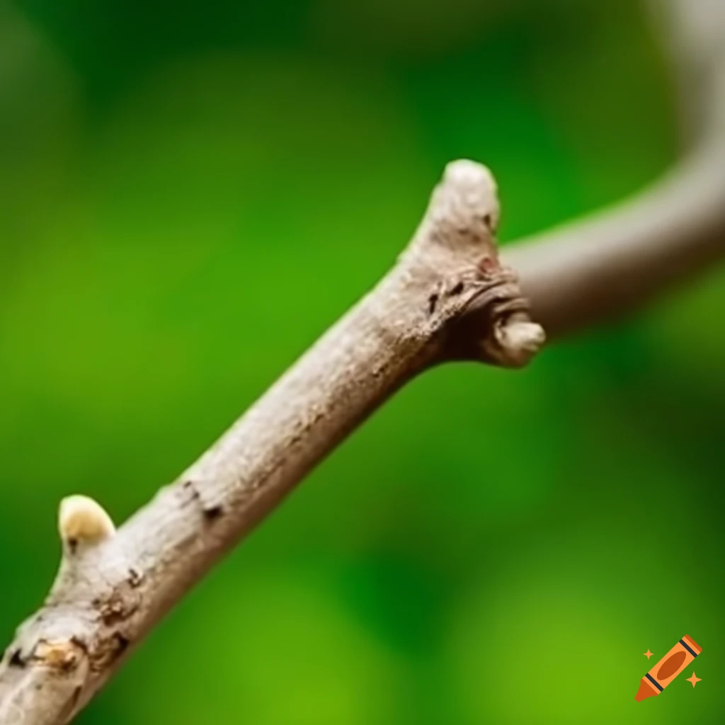 Close-up of a big long tree branch on Craiyon