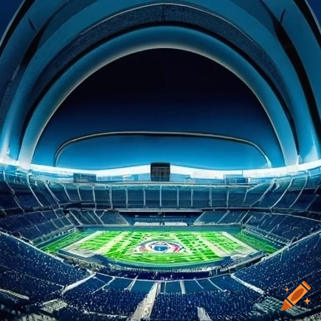 Futuristic nfl stadiums on Craiyon