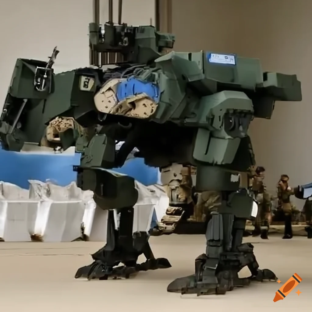 Un peacekeepers heavy armored walker robot on Craiyon