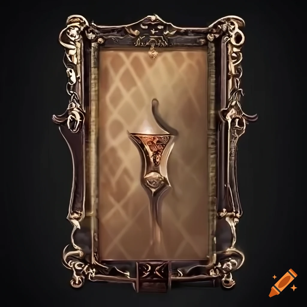 Metal card frame for dungeons and dragons on Craiyon