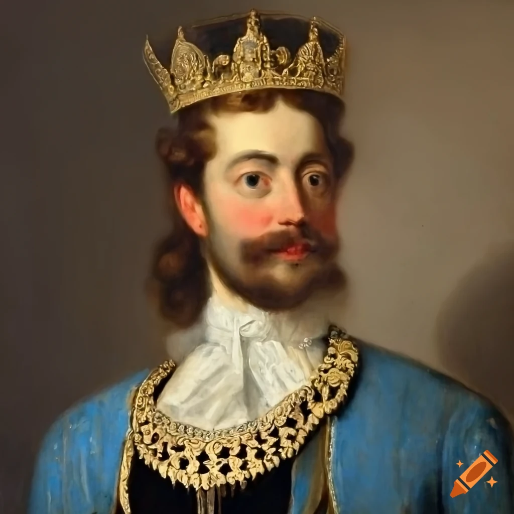 Portrait of a king in royal attire from the 19th century on Craiyon